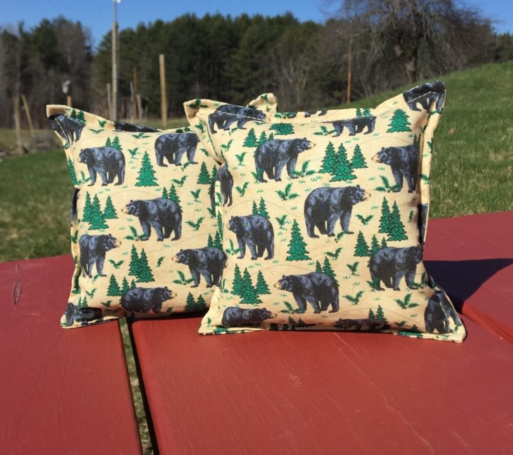 Black Bear and Balsam Fir Tree Small Balsam Pillow - Frenchies' Natural ...
